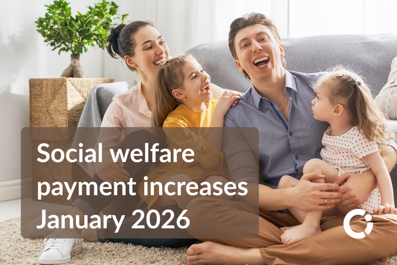Social welfare increases from January 2026
