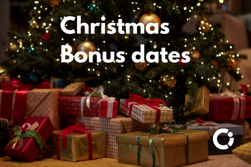 The Christmas Bonus is paid this week
